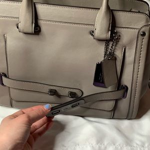 Coach | Bags | Coach Gray Leather Tote Bag | Poshmark